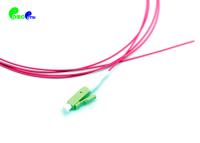China OM4 LC Fiber Optic Pigtail Simplex 0.9mm 50 / 125μm 1.5M LSZH Magenta Semi - Tight Buffer easy to strip for sale