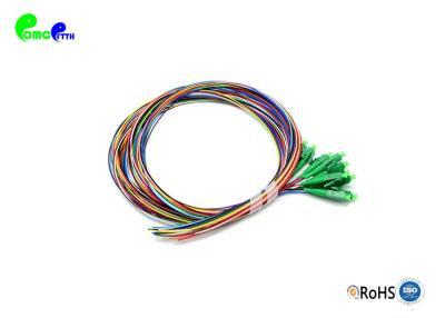 China IEC Grade B1 Level LC / APC Fiber optic Pigtail set OS2 G657A1 900um Loose buffer 2 Meters LSZH High Practicability for sale