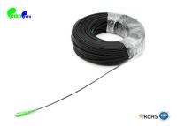China Outdoor FTTH Aerial Drop Fiber Optic Pigtail SC APC 9 / 125μm Simplex G657A1 Self-Supporting cable black LSZH Jacket for sale