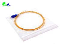 China 900μm Simplex SC UPC Fiber Optic Pigtail OS2 G657A1 LSZH Yellow Loose buffer easy to strip IEC grade B for sale