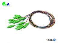 China IEC grade B1 Fiber Optic Pigtail Set 12pcs 12 colors SC APC G657A1 9 / 125μm 0.9mm 2M LSZH Loose buffer Easy to strip 1M for sale