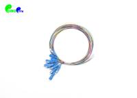 China 12 Cores 12 Colors SC UPC Fiber Optic Pigtail set 9 / 125μm Single Mode 2M 0.9mm LSZH Cable Loose buffer easy to strip for sale