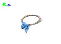 China 12 Cores 12 Colors SC UPC Fiber Optic Pigtail set 9 / 125μm Single Mode 2M 0.9mm LSZH Cable Loose buffer easy to strip for sale