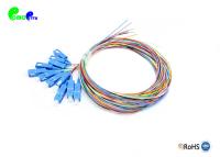 China 12 Cores 12 Colors SC UPC Fiber Optic Pigtail set 9 / 125μm Single Mode 2M 0.9mm LSZH Cable Loose buffer easy to strip for sale