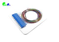 China 12 Cores 12 Colors SC UPC Fiber Optic Pigtail set 9 / 125μm Single Mode 2M 0.9mm LSZH Cable Loose buffer easy to strip for sale