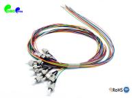 China 12 Fiber 0.9mm 12 Color 9 / 125μm FC UPC Optical Fiber Pigtail OS2 G657A1 900μm With 2M LSZH Yellow Tight Buffer for sale