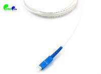 China FTTH Drop cable Pigtail Simplex SC UPC 9 / 125μm 2.0mm With OS2 G65A1 White LSZH Jacket For FTTH project for sale
