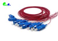China SC Fiber Pigtail 2m SM G657A 9/ / 125 Simplex 900μm red Color  LSZH TIght buffer for sale