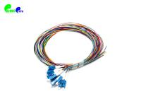China 12 Fibers 12 Color LC UPC 9 / 125μm Fiber Optic Pigtail Set SM 900μm With LSZH Loose Buffer for sale