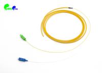 China SC APC Pigtail / SC UPC  Pigtail  Fiber Optic Pigtail 9 / 125μm 0.9mm With 3.0mm unit-tube LSZH Jacket Cable Yellow for sale