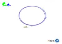 China Optical Fiber Pigtail OM4 50 / 125 Simplex 0.9mm LC UPC With Violet Tight buffer 2M LSZH Jacket for sale