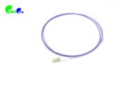 China Optical Fiber Pigtail OM4 50 / 125 Simplex 0.9mm LC UPC With Violet Tight buffer 2M LSZH Jacket for sale