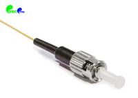 China 9 / 125μm 0.9mm ST UPC Simplex Optical Fiber Pigtail With OS2 G652D LSZH Yellow Tight Buffer Low Reflection Loss for sale