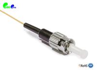 China 9 / 125μm 0.9mm ST UPC Simplex Optical Fiber Pigtail With OS2 G652D LSZH Yellow Tight Buffer Low Reflection Loss for sale