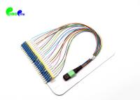 China 24F MPO Trunk Cable 3.0mm MPO ( Male ) - LC UPC Fanout 0.9mm 30cm For MPO/MTP-LC cassette for sale