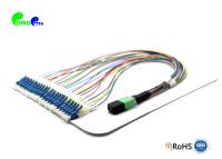 China 24F MPO Trunk Cable 3.0mm MPO ( Male ) - LC UPC Fanout 0.9mm 30cm For MPO/MTP-LC cassette for sale