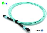 China MPO Trunk Cable OM3 3.0mm 5M 50 / 125μm 24F Senko MPO Female To MPO Female LSZH Cable Aqua for sale
