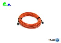 China MPO Trunk Cable 30M 12F 3.0mm OM2 MPO Female 50 / 125μm 200M LSZH Polarity B High Return Loss Orange Senko for sale