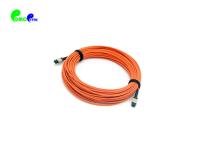 China MPO Trunk Cable 30M 12F 3.0mm OM2 MPO Female 50 / 125μm 200M LSZH Polarity B High Return Loss Orange Senko for sale
