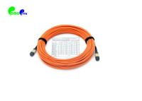 China MPO Trunk Cable 30M 12F 3.0mm OM2 MPO Female 50 / 125μm 200M LSZH Polarity B High Return Loss Orange Senko for sale