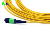 China MPO Trunk Cable Pre - terminated Fanout 2.0mm 9 / 125μm 24F MPO Female to LC UPC 3.0mm Jacket OD LSZH Yellow for sale