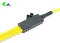 China LSZH Yellow Jacket Fiber Optic Pigtail 12F 9 / 125μM SC UPC Ribbon Fanout 2.0mm for sale