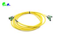 China MPO Trunk Cable Pre - terminated Fanout 3.0mm 48 Cores 9 / 125μm MPO Female - MPO Female OS2 LSZH Yellow for sale
