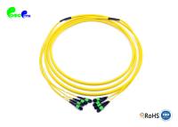 China MPO Trunk Cable Pre - terminated Fanout 3.0mm 48 Cores 9 / 125μm MPO Female - MPO Female OS2 LSZH Yellow for sale