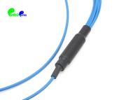 China SM 12F Fanout 2.0mm MPO Trunk Cable MPO male - LC UPC Harness Cable With LSZH Blue Cable Super Low Loss for sale