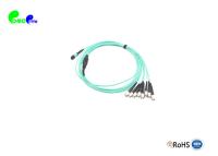 China MPO Trunk Cable OM3 8 Fibers Pre - terminated MPO Female to FC UPC OM3 8 Fibers Fanout 2.0mmWith Aque LSZH Jacket for sale