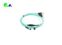 China MPO Trunk Cable OM3 8 Fibers Pre - terminated MPO Female to FC UPC OM3 8 Fibers Fanout 2.0mmWith Aque LSZH Jacket for sale