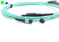 China MPO Trunk Cable OM3 8 Fibers Pre - terminated MPO Female to FC UPC OM3 8 Fibers Fanout 2.0mmWith Aque LSZH Jacket for sale
