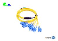 China SM 12 Fibers MPO Trunk Cable MPO Female - SC UPC Harness Cable 9 / 125μm Straight Fanout SC Duplex 0.5m Type A LSZH for sale