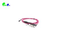 China 8cores MPO Trunk Cable OM4 MPO Female to 8 x FC UPC  50 / 125μm OM4 Fanout 2.0mm Magenta LSZH Jacket for sale