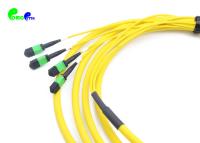 China MPO Trunk Cable Breakout 48F MPO Female 9 / 125μm With Yellow LSZH Jacket for sale