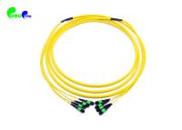 China MPO Trunk Cable Breakout 48F MPO Female 9 / 125μm With Yellow LSZH Jacket for sale