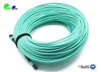 China OM3 12F MPO Female - MPO female OM3 50 / 125μm MPO Trunk Cable Aque LSZH 200M 3.0mm  For 40G / 100G Data Center Solution for sale