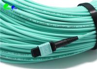 China OM3 12F MPO Female - MPO female OM3 50 / 125μm MPO Trunk Cable Aque LSZH 200M 3.0mm  For 40G / 100G Data Center Solution for sale