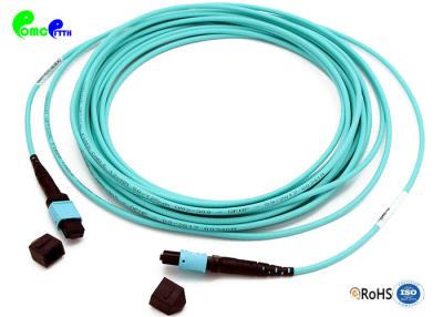 China Elite MTP Trunk Cable OM3 MTP Female to MTP Female  OM3 12F 20M 3.0mm Aqua LSZH Type A for sale