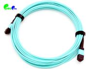 China Elite MTP Trunk Cable OM3 MTP Female to MTP Female  OM3 12F 20M 3.0mm Aqua LSZH Type A for sale