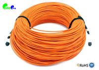 China Elite MTP Trunk Cable 12F OM2 MTP Female - MTP Female OM2 50 / 125μm 3.0mm OD cable  Type B Orange LSZH for sale