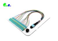 China Fanout 0.9mm MTP male - LC Cable OM4 24 Fibers  30cm  For MPO / MPO - LC cassette / panels for sale