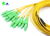 China MTP Trunk Cable Breakout 2.0mm 12F SM MTP Female to SC APC Duplex 3.0mm Jacket OD Yellow Elite Loss Type B 0.5m for sale