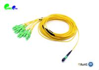 China MTP Trunk Cable Breakout 2.0mm 12F SM MTP Female to SC APC Duplex 3.0mm Jacket OD Yellow Elite Loss Type B 0.5m for sale