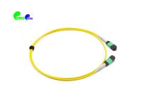 China MTP Trunk Cable 12 Fibre 9 / 125μm MTP to MTP Female Single Mode OS2 LSZH Type A Patch Cable for sale