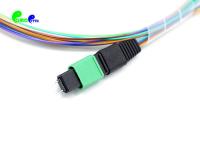 China MTP Trunk Cable 9 / 125μm 8F MTP Male - LC UPC 0.9mm Fiber Optic Patch Cable 30cm SM LSZH Elite Type A for sale