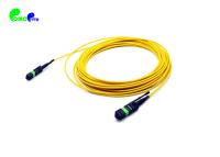 China 1m Elite MTP Female To MTP Female Trunk Cable SM Cable Yellow LSZH Type B Fiber Optic Patch Cable for sale