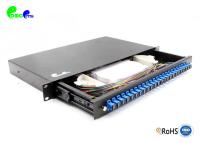 China 24 Fibers FTTH Optical Distribution Frame SC SM Simplex Full Loaded 19 Inch 1U for sale