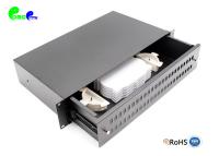 China ODF Sliding Drawer Optical Distribution Frame Black CRS Material Fiber Patch Panel for sale