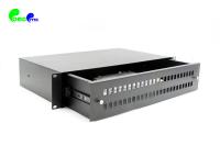 China ODF Sliding Drawer Optical Distribution Frame Black CRS Material Fiber Patch Panel for sale